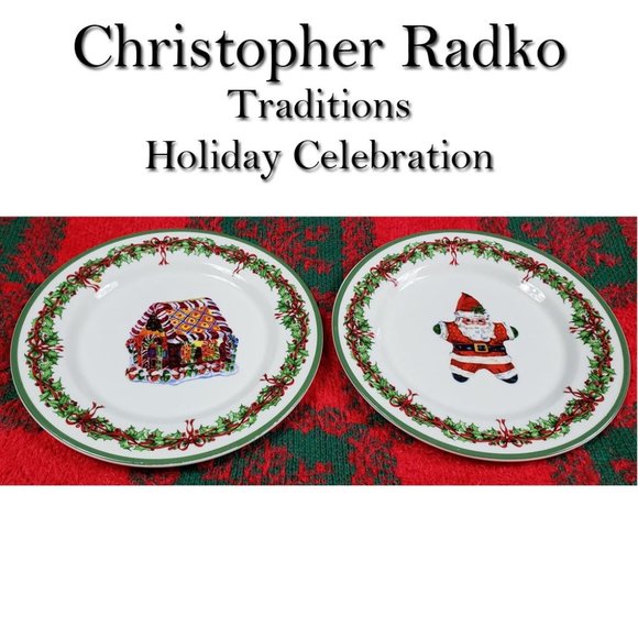 Christopher Radko | Holiday | 2 Christopher Radko Plates Santa ...